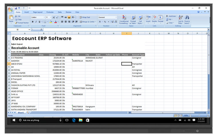 Webbased Transport Software || E - Account ERP